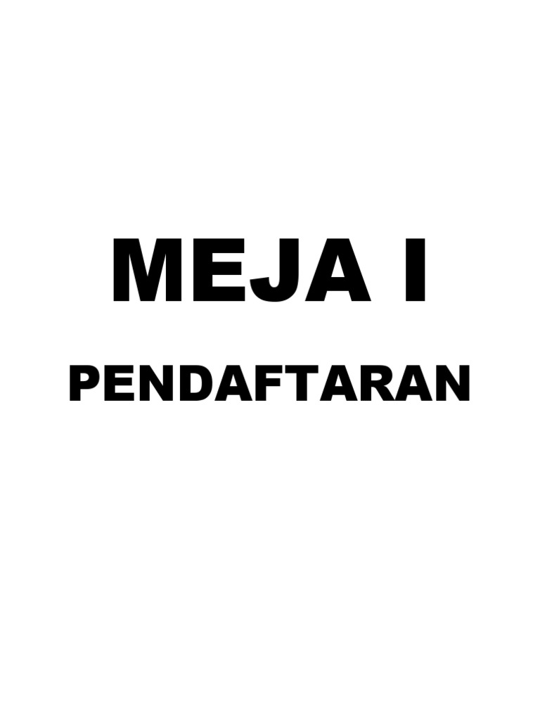 5 Meja Posyandu | PDF