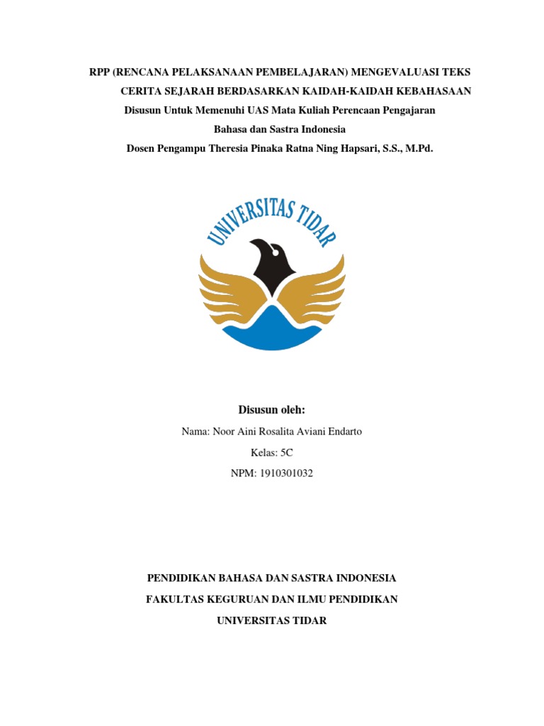 Noor Aini Rosalita Aviani Endarto | PDF