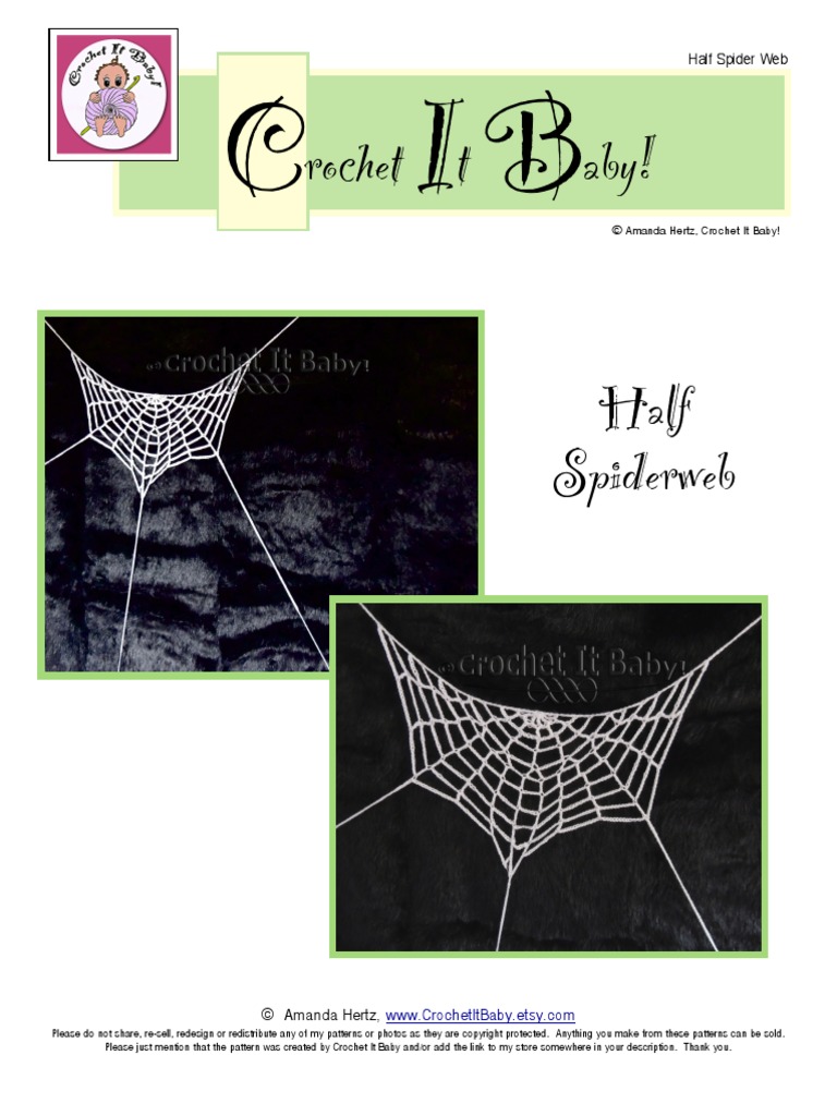 Rochet T Aby!: © Amanda Hertz | PDF | Crochet | Spider Web