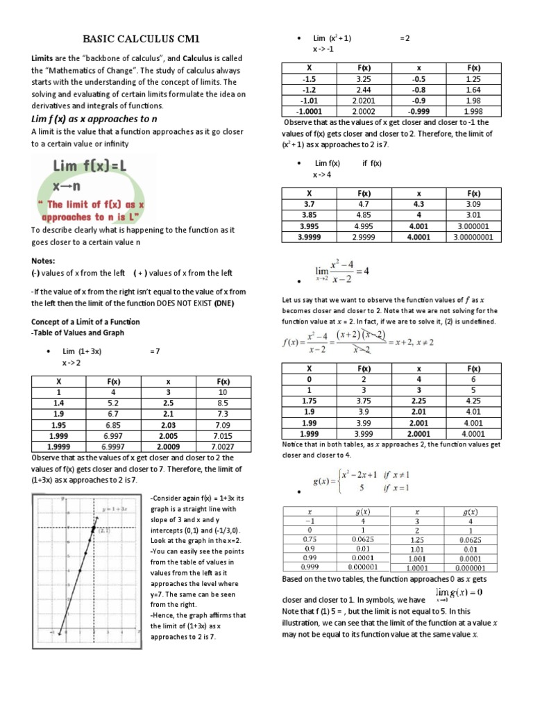 3RD TERM - Basic Calculus | PDF | Calculus | Function (Mathematics)