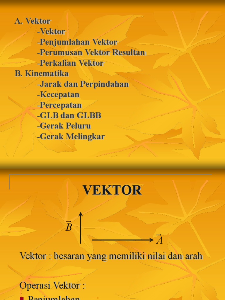 Vektor dan Kinematika dalam Fisika | PDF