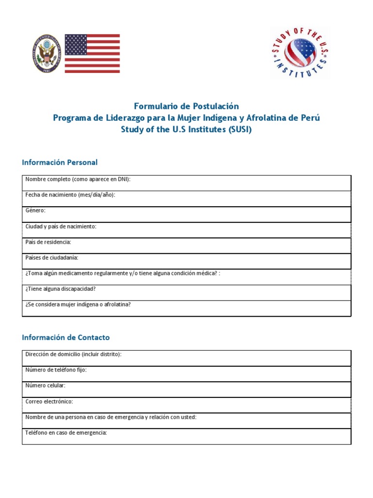 2022 SUSI Formulario Aplicacion | PDF