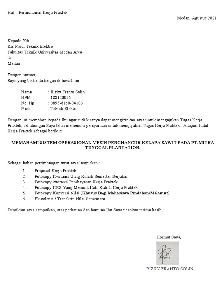 Proposal Rizky Franto Solin (18812056) | PDF | Sains & Matematika