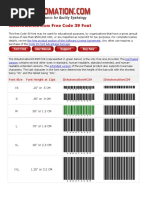 IDAutomation Code 39 Font Manual | PDF | Barcode | Identifier
