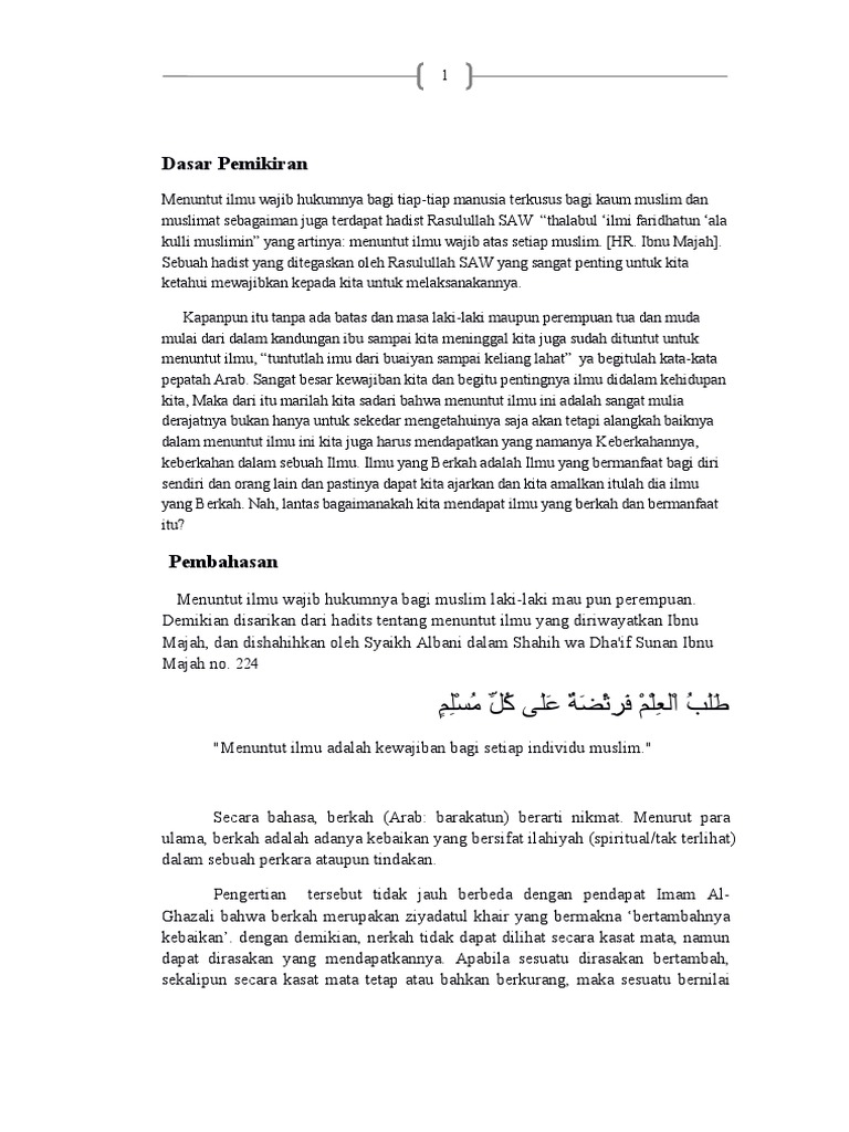 Salin-Meraih Keberkahan Ilmu | PDF