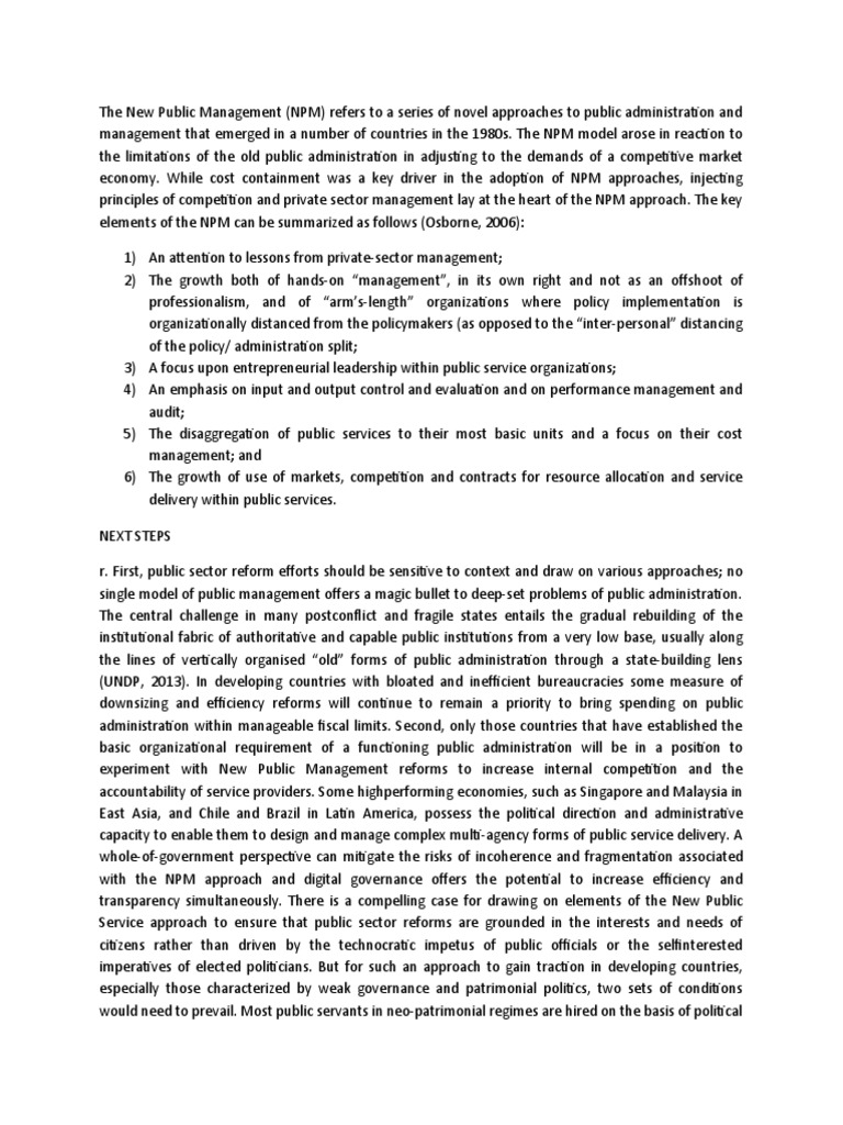 The New Public Management 1 | PDF | Economies | Political Science