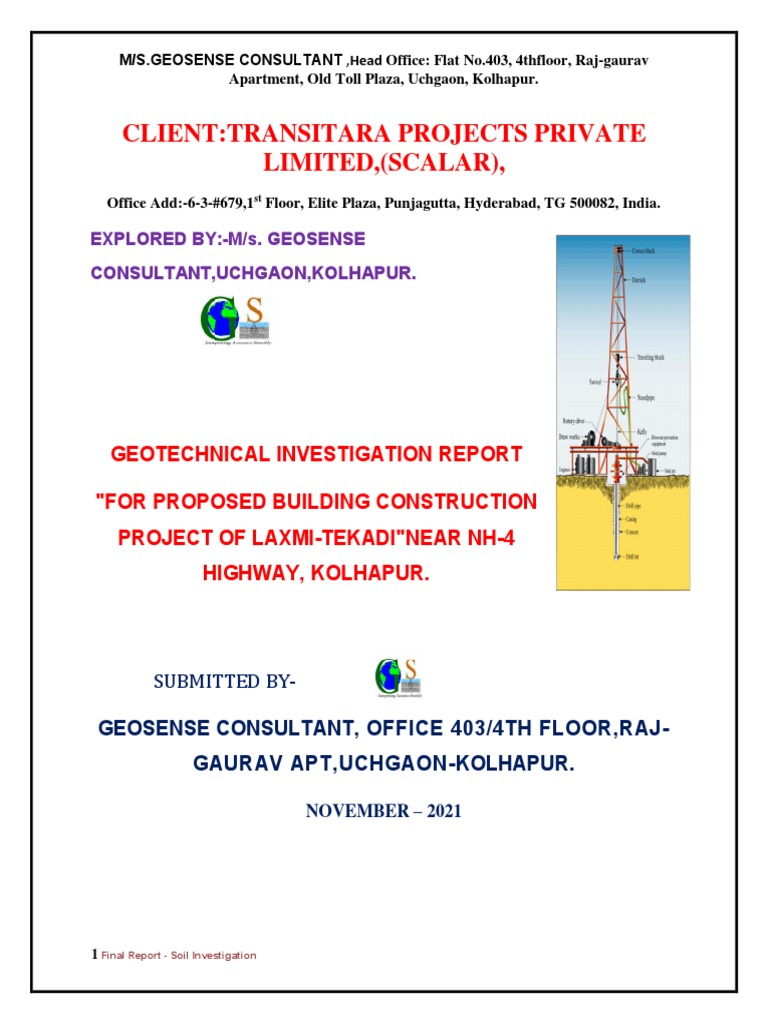 Geotechnical Soil Report for Laxmi-Tekadi | PDF | Geotechnical ...