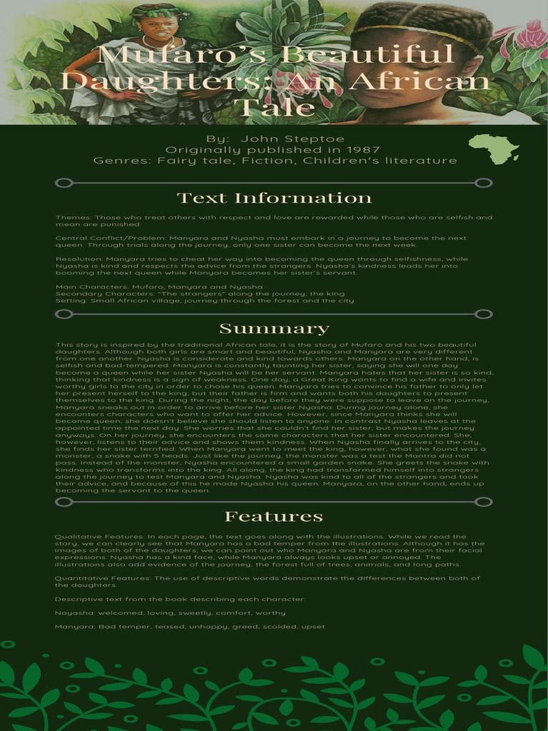 Mufaros Beautiful Daughters Infographic Final | PDF