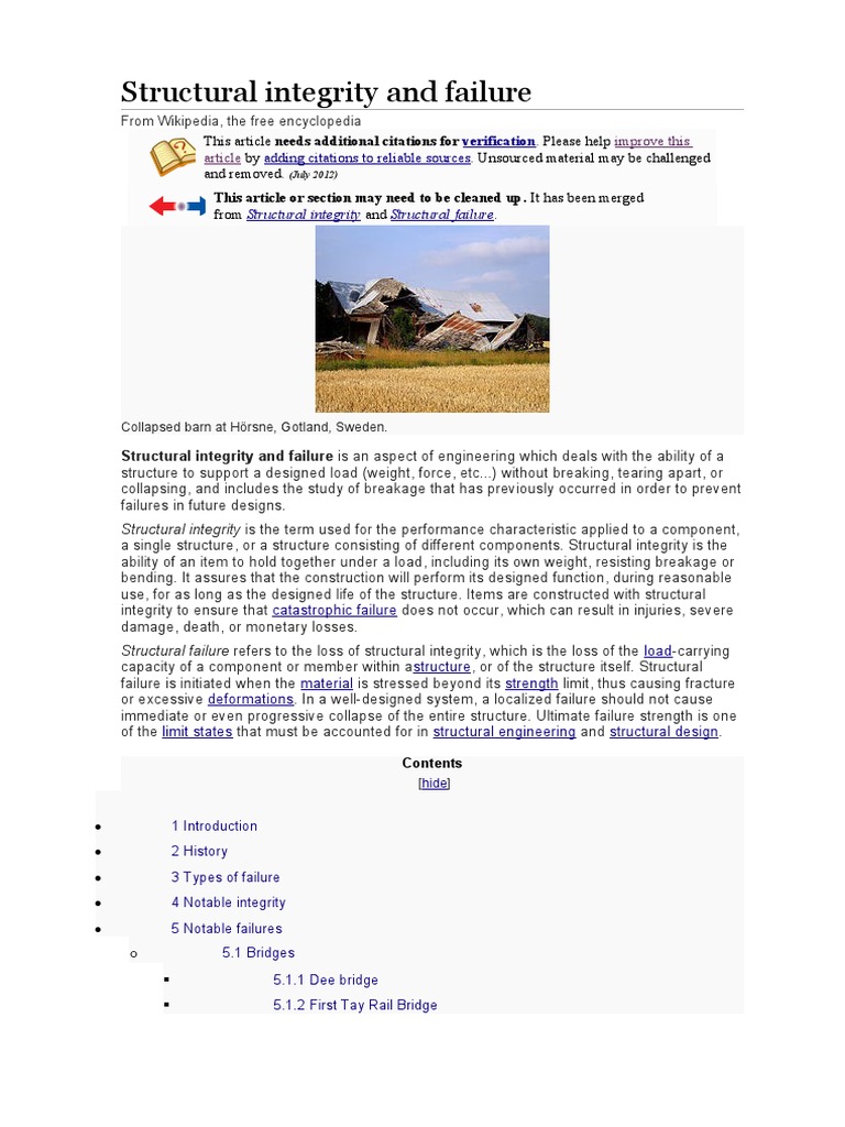 Structural Integrity and Failure | PDF | Applied And Interdisciplinary ...