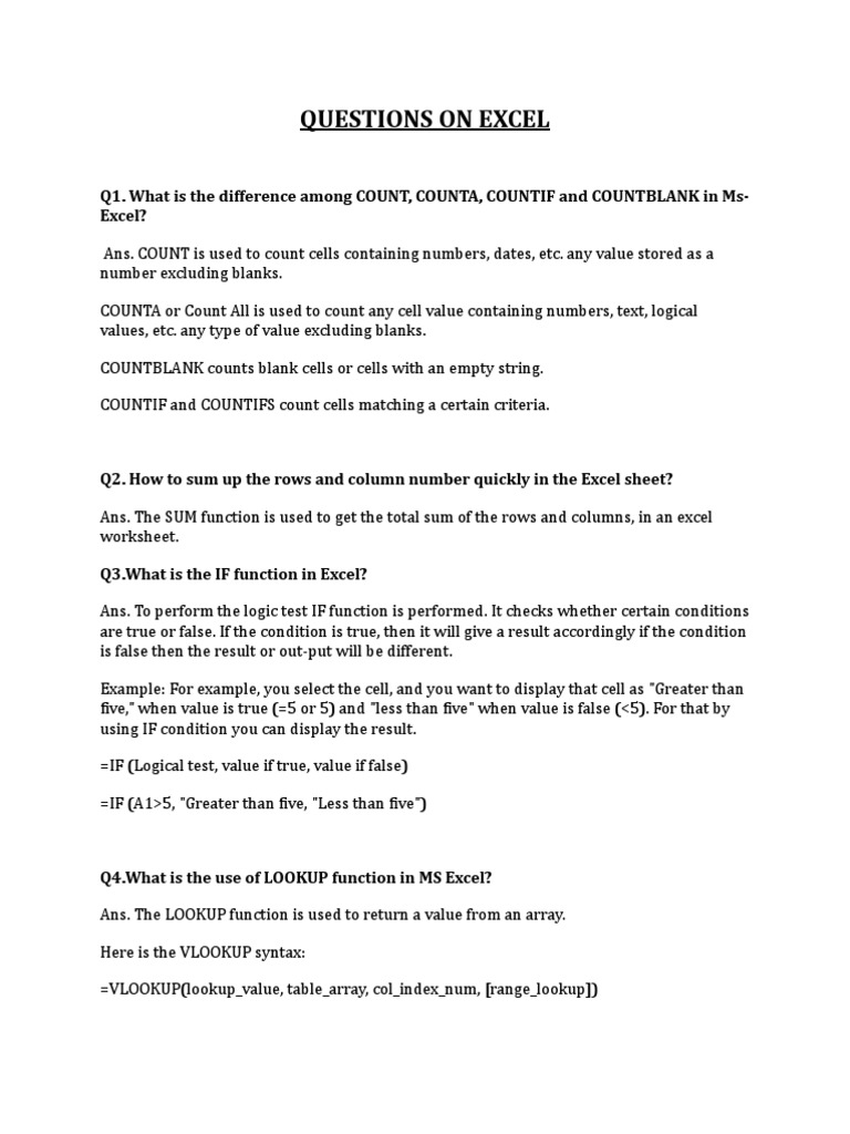 Excel Prep Material - Ignite | PDF | Microsoft Excel | Computing