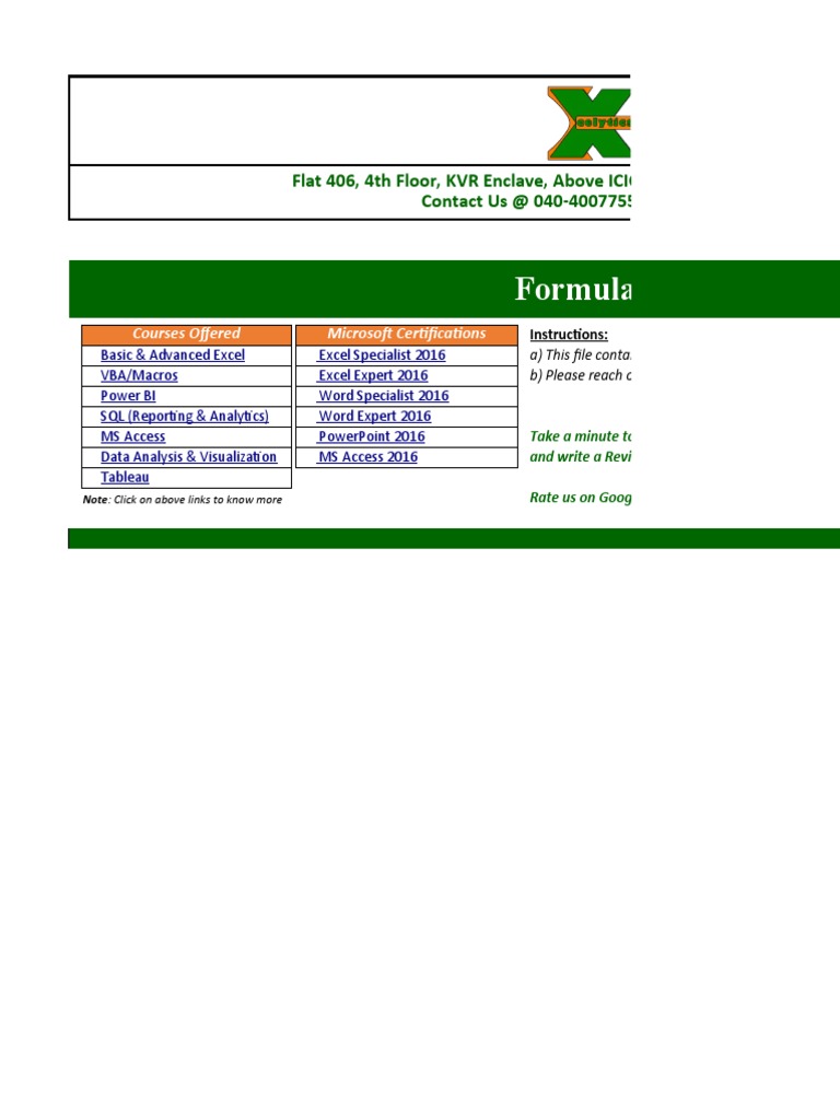 Excel Training | PDF | Microsoft Access | Microsoft Excel