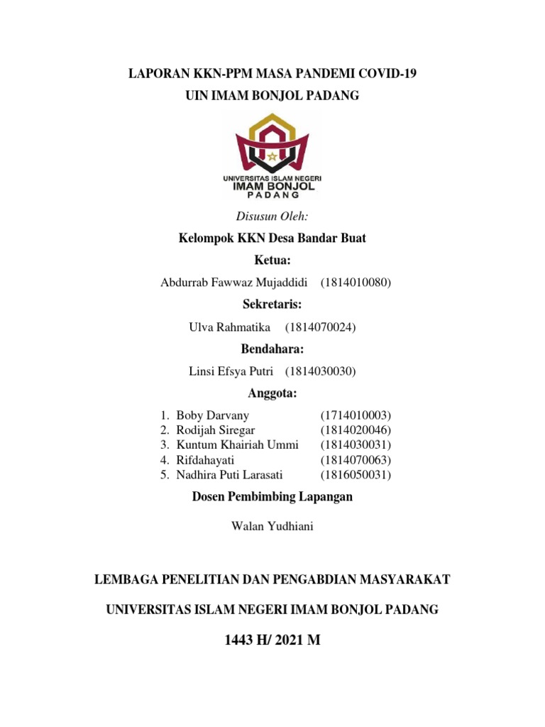 Laporan Kelompok KKN-PPM Kel. Bandar Buat | PDF