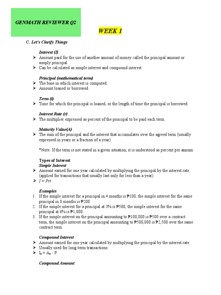 Quarter 2 Exam Reviewer Genmath, Orgma, Busmath | PDF | Bonds (Finance ... Quarter 2 Exam Reviewer Genmath, Orgma, Busmath | PDF | Bonds (Finance ...