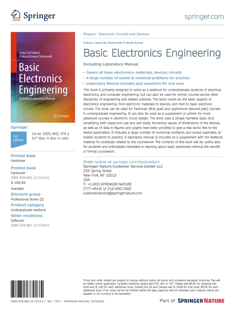 Basic Electronics Engineering: Including Laboratory Manual | PDF ...