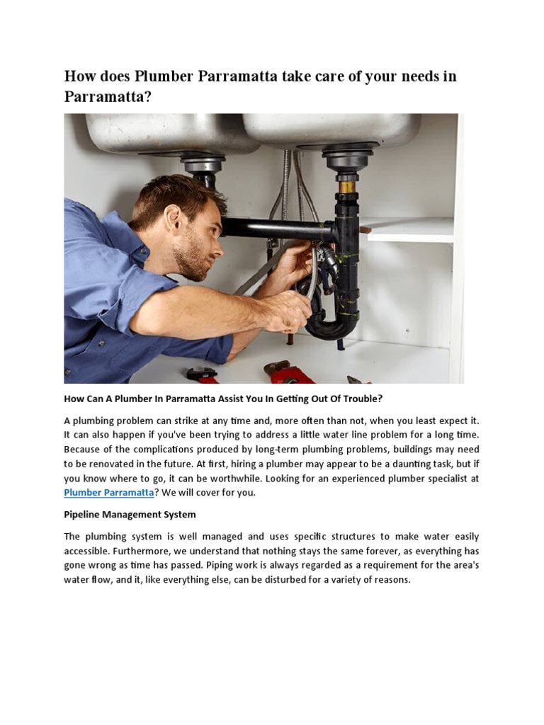 How Does Plumber Parramatta Take Care of Your Needs in Parramatta ...