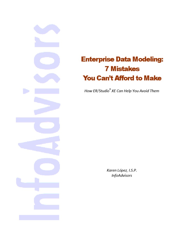 Mistakes in Enterprise Data Modeling | PDF | Enterprise Architecture | Metadata