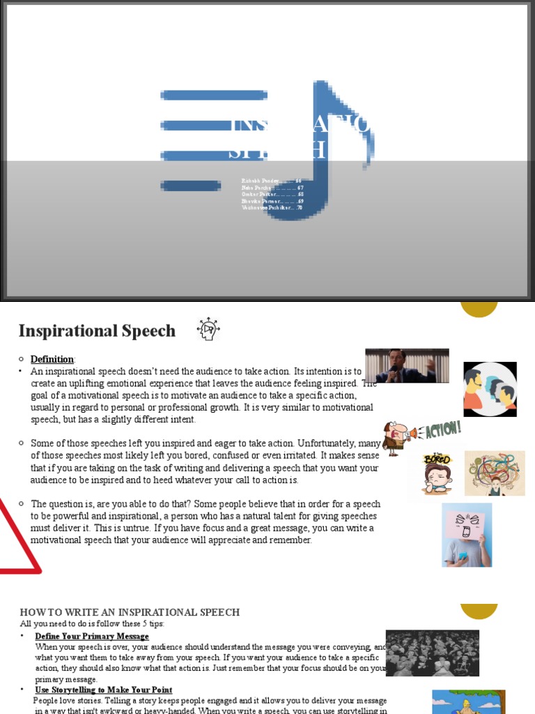 Inspirational Speech | PDF | Career & Growth