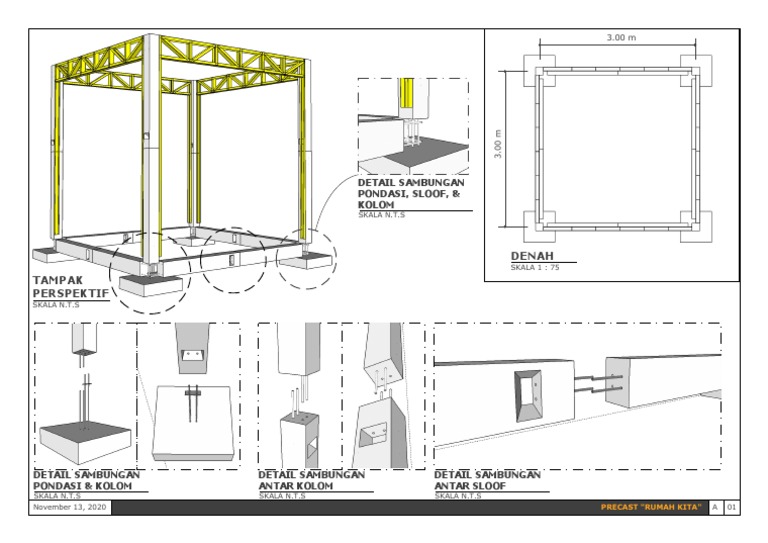 Desain Struktur Rumah Precast | PDF