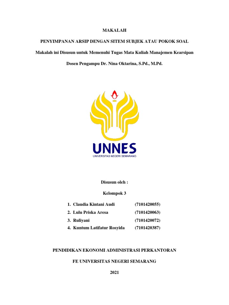 Penyimpanan Arsip Sistem Subjek | PDF