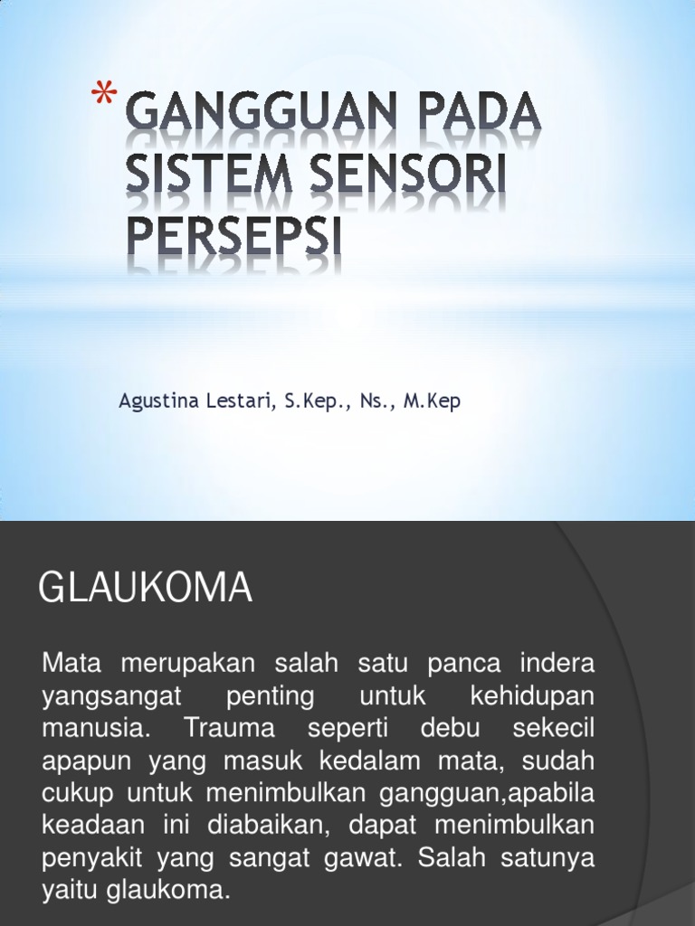 Gangguan Pada Sistem Sensori Persepsi | PDF