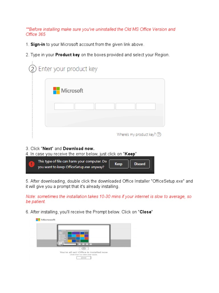 Before Installing Make Sure You've Uninstalled The Old MS Office ...