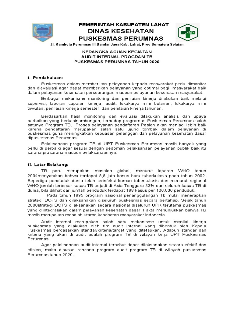 1.kak Audit Internal Program TB | PDF
