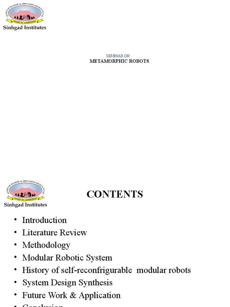 Metamorphic Robots Seminar | PDF | Computer Engineering | Computer Science