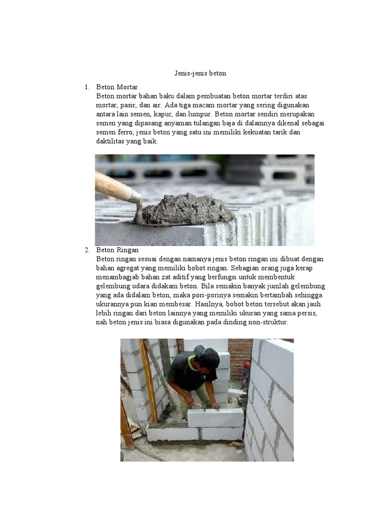 Jenis Beton | PDF