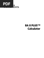 BA II Plus Calculator Usage Guide | PDF | Calculator | Mathematics