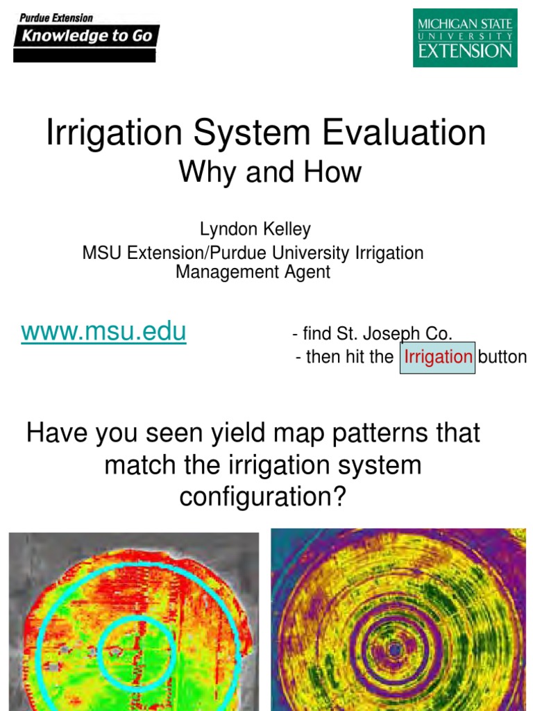 Irrigation System Evaluation | PDF | Irrigation | Surface Runoff