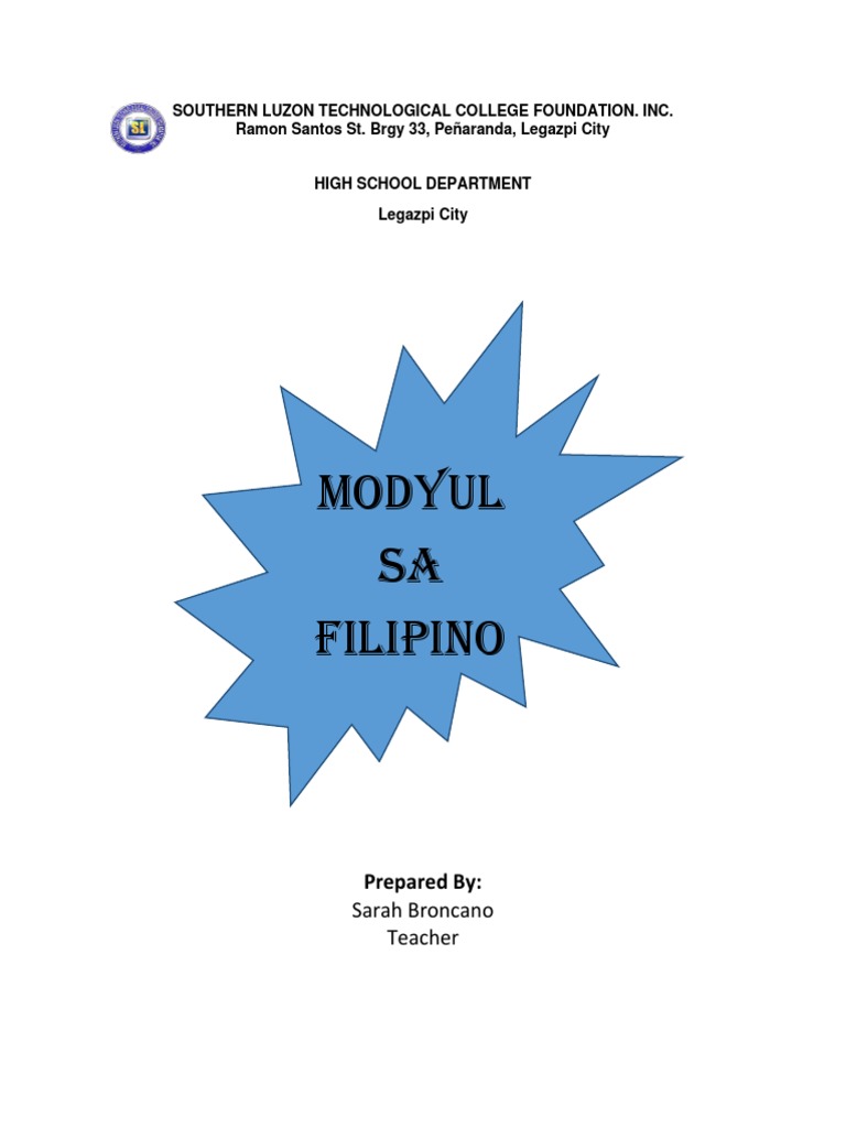 Filipino 10 Module 1 | PDF