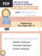 Management of Challenged Children | PDF | Child Neglect | Disability