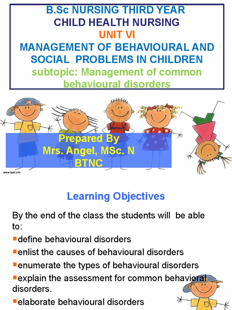 Management of Children's Behavioral Disorders | PDF | Learning ...