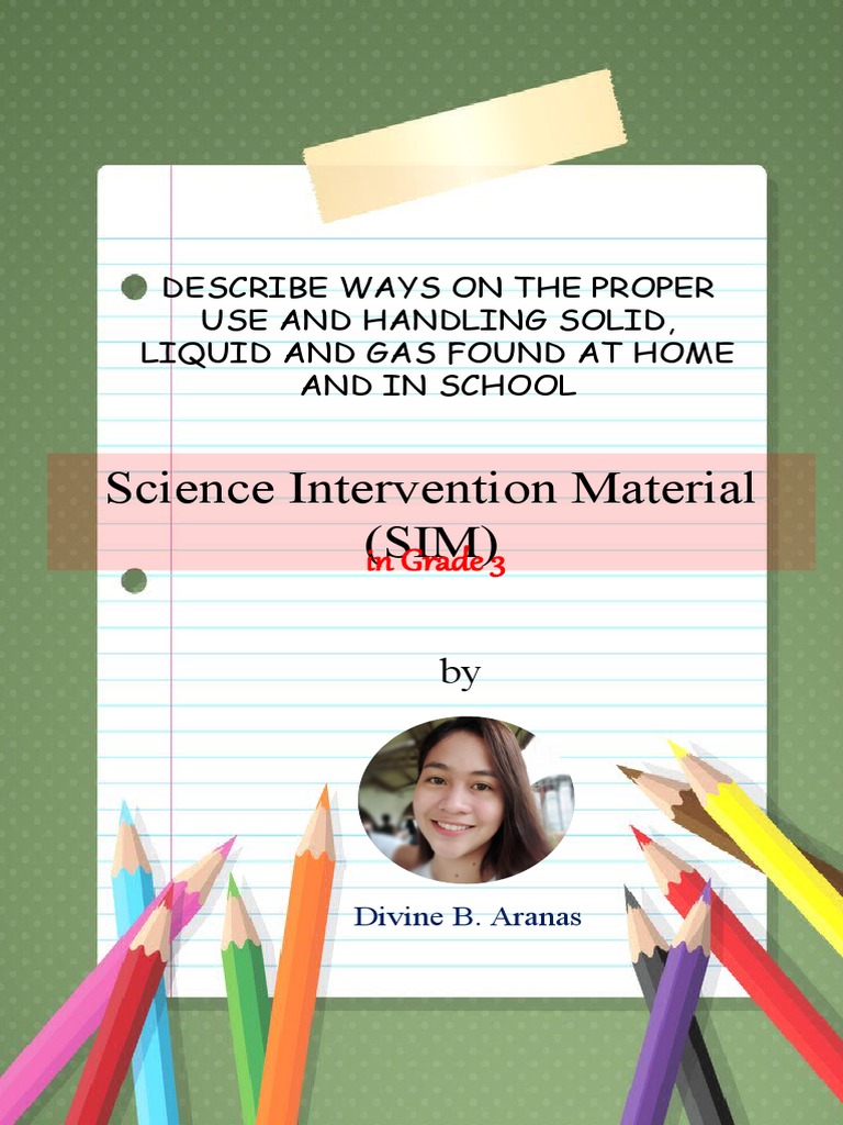 Science Intervention Material (SIM) : in Grade 3 | PDF | Toxicity ...