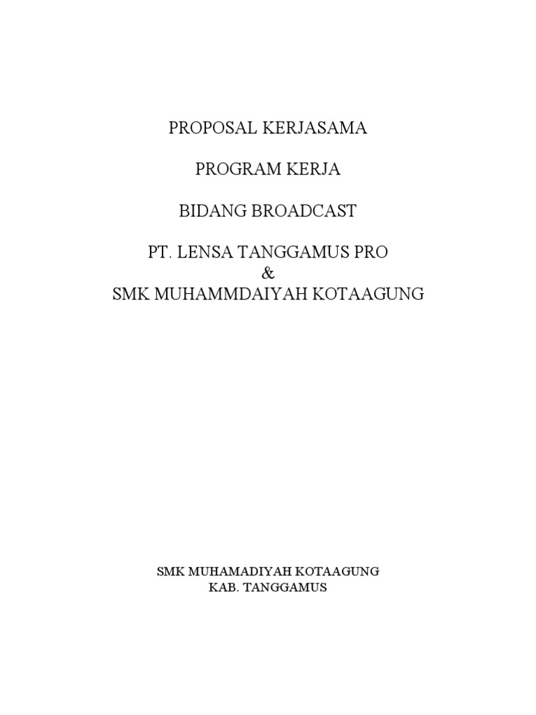 Proposal Program Kerja | PDF | Ilmu Sosial | Seni