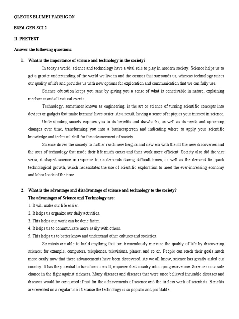 STS - Module 1 | PDF | Science | Internet
