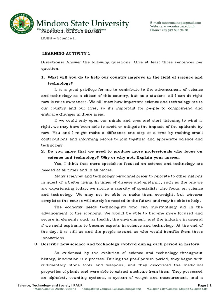 STS Module 3 | PDF | Science | Science And Technology