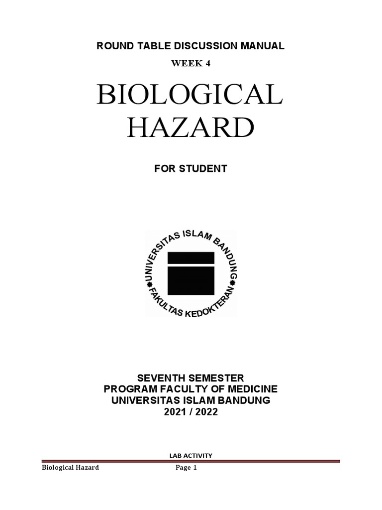 Lab Activity KKA - Biological Hazard-Student. 2021 | PDF | Personal ...