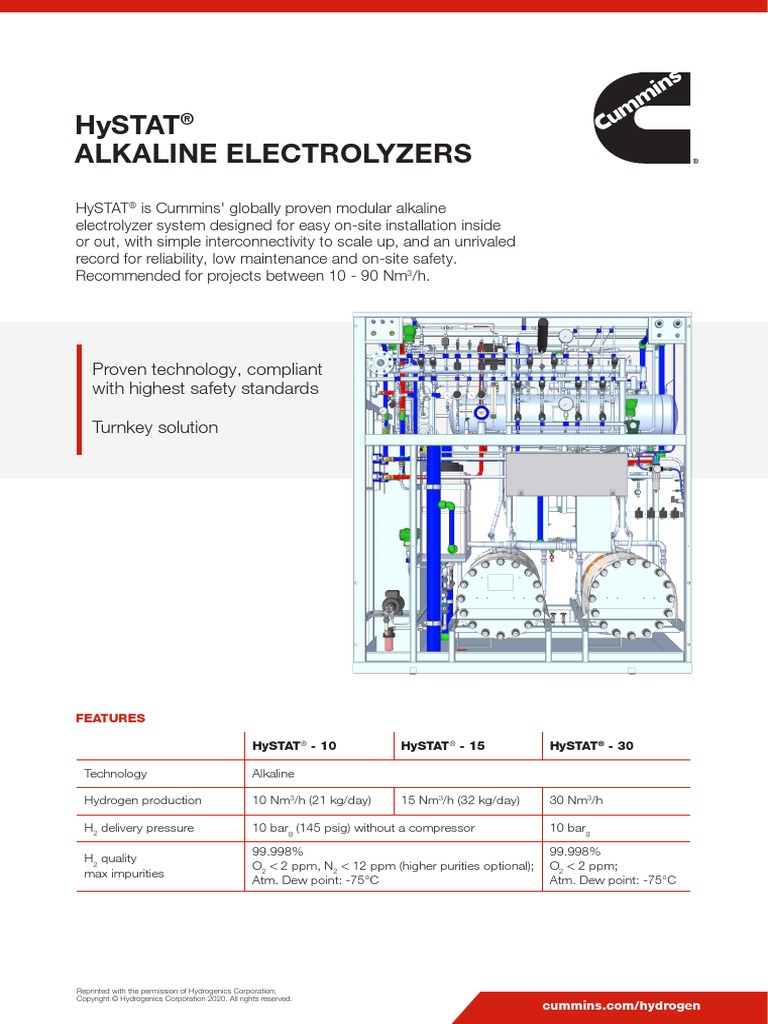 Cummins Hystat 30 Specsheet | PDF | Water | Nature
