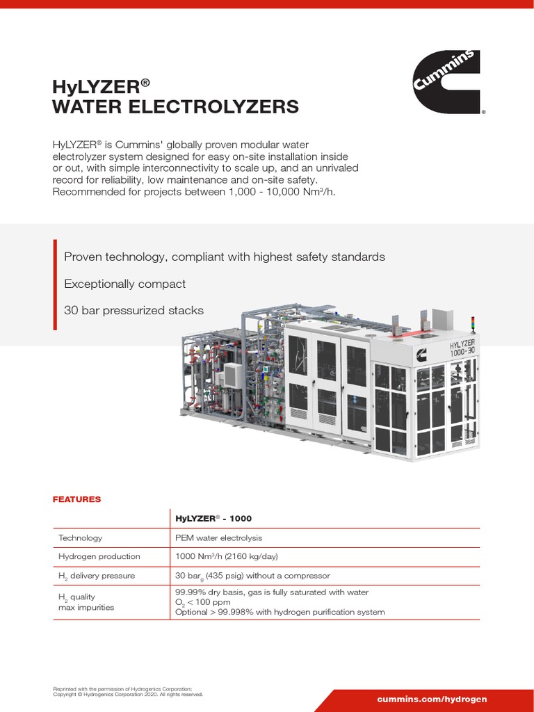 Cummins Hylyzer 1000 Specsheet | PDF | Water | Nature