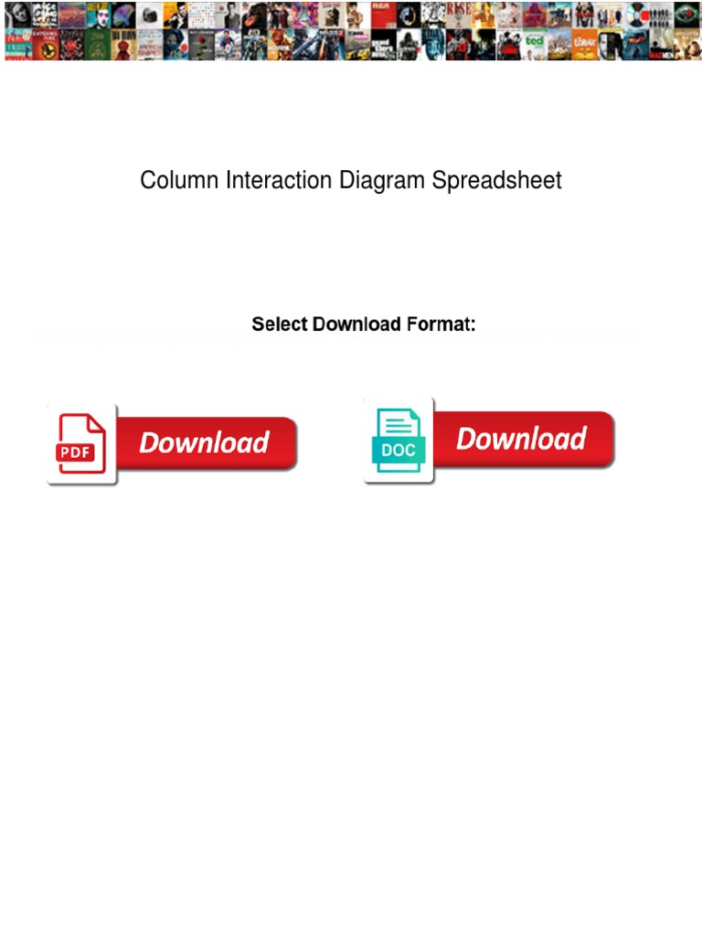 Column Interaction Diagram Spreadsheet | PDF | Spreadsheet | Microsoft ...