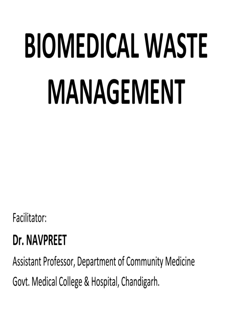 Biomedical Waste Management Guidelines | PDF | Incineration | Waste
