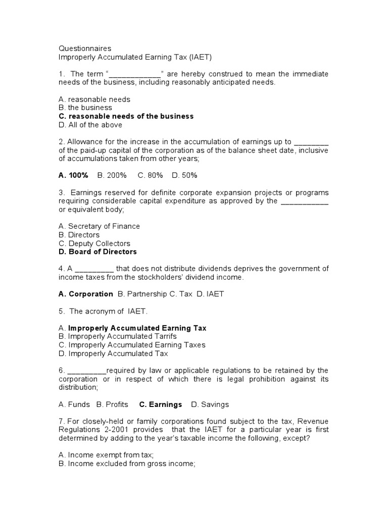 Tax Questionnaires | PDF | Business | Finance & Money Management