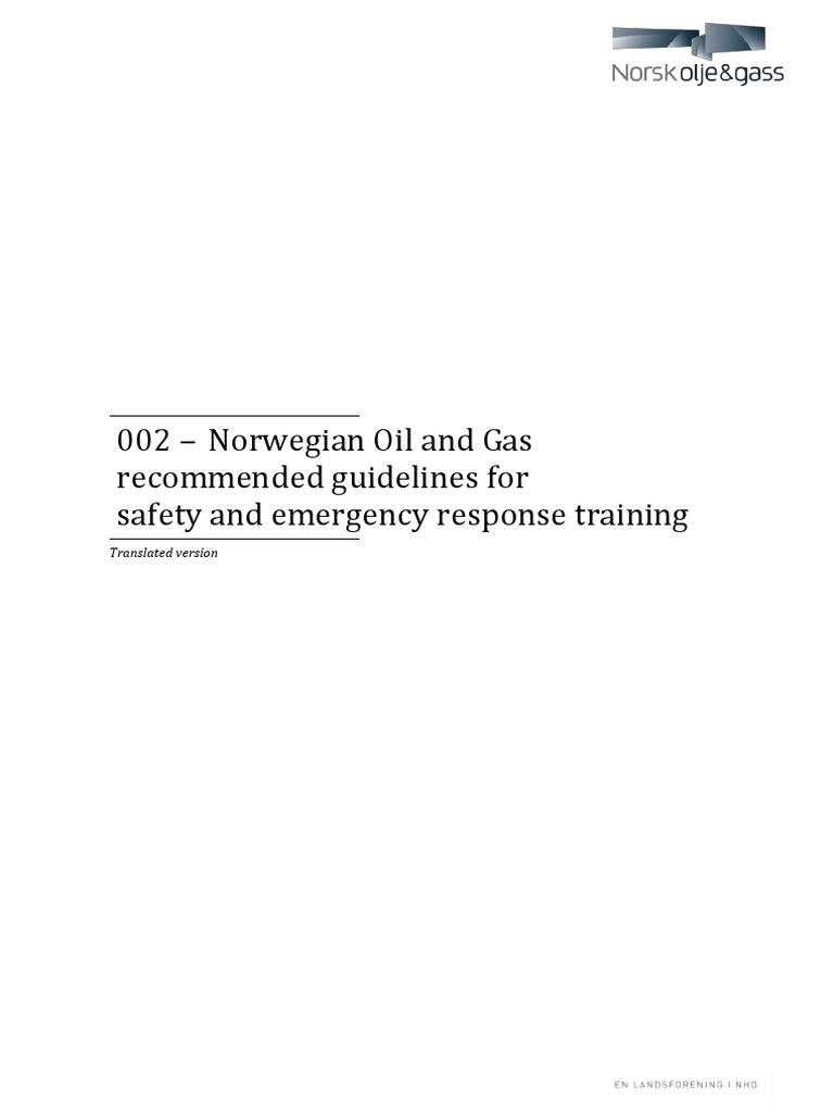 Norwegian Oil and Gas Safety Guidelines | PDF | North Sea | Curriculum