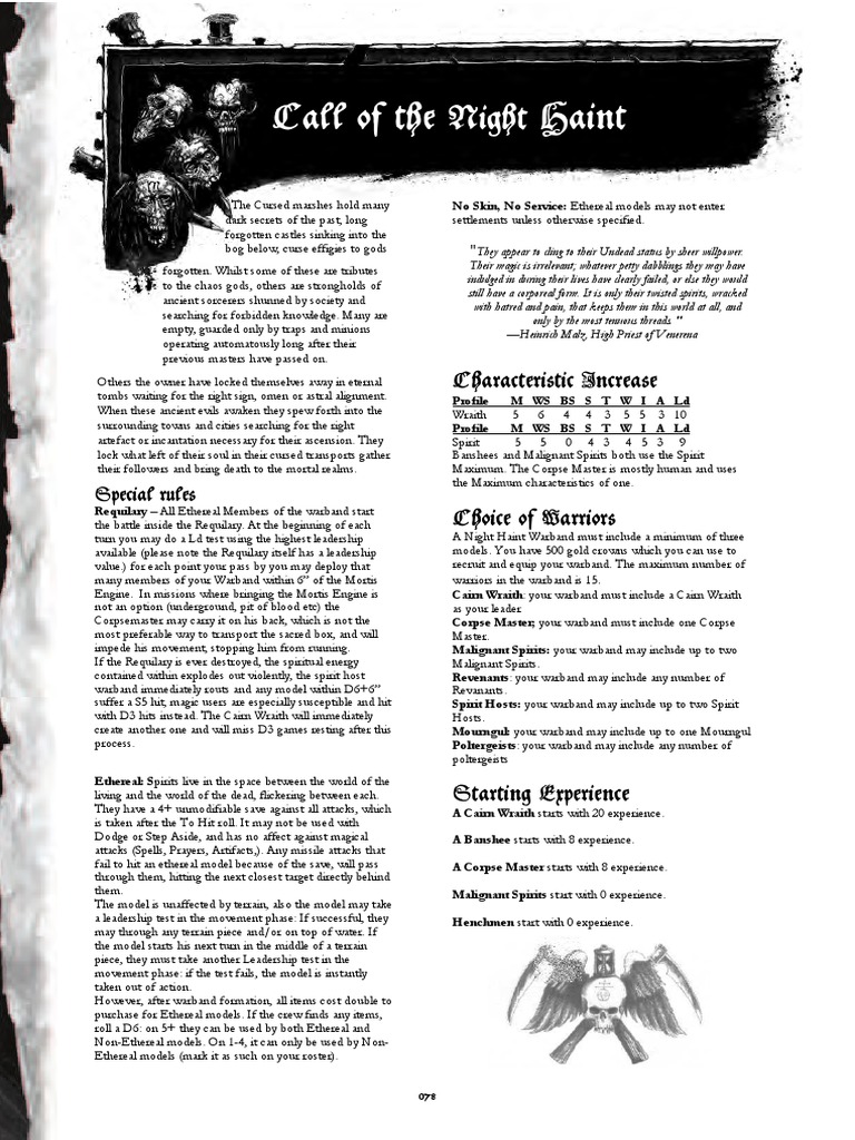 Call of The Night Haint | PDF | Ghosts | Necromancy
