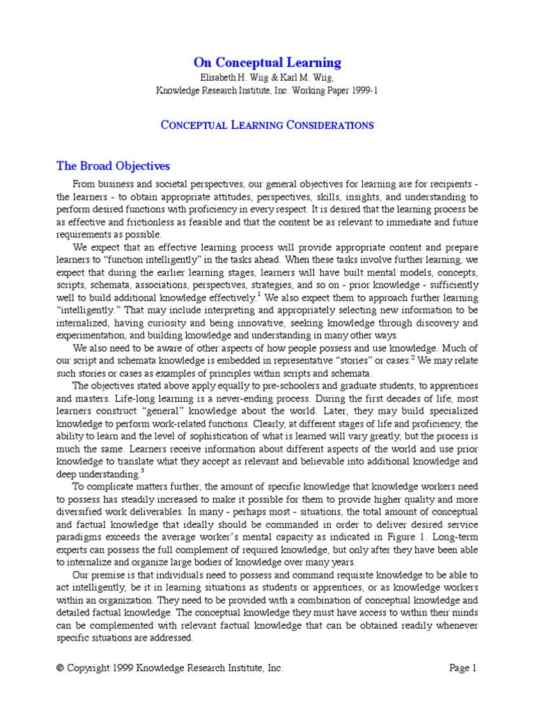Conceptual Learning | Download Free PDF | Conceptual Model | Learning