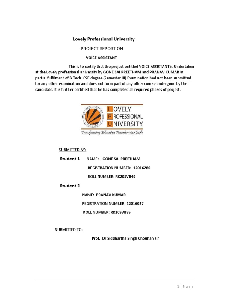 Developing a Voice Assistant: A Project Report on Creating a Virtual ...