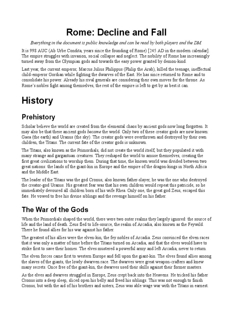 Ancient Roman D&D | PDF | Augustus | Mark Antony