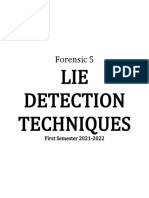 Lie Detection Techniques | PDF | Polygraph | Lie