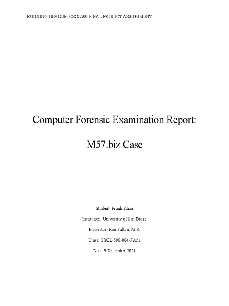 Assignment | PDF | Digital Forensics | Computer Forensics